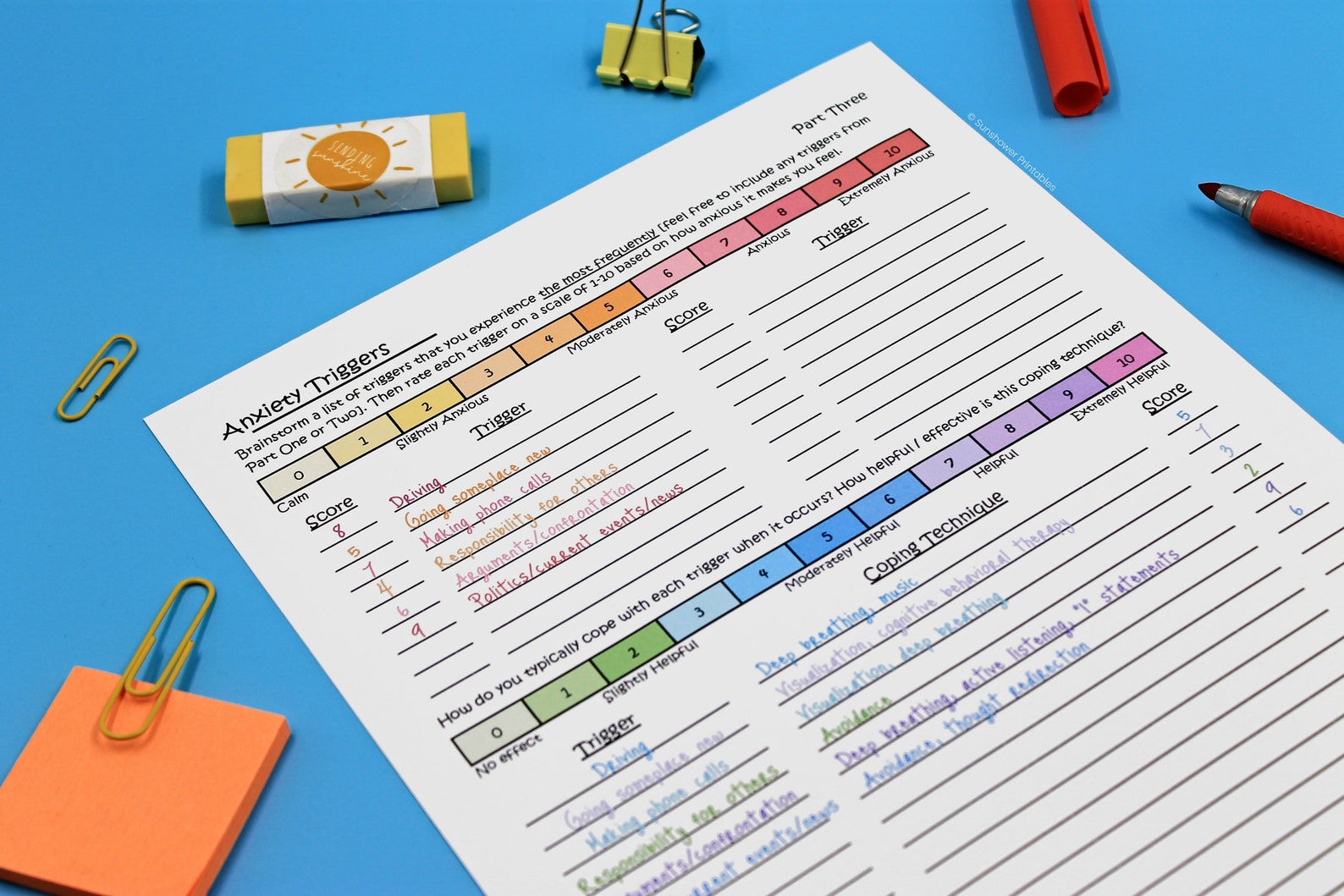 Anxiety Trigger Exploration Printable Worksheets Panic - Etsy