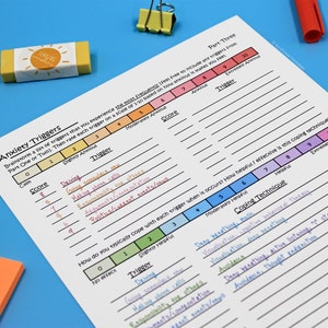 Anxiety Trigger Exploration Printable Worksheets Panic - Etsy
