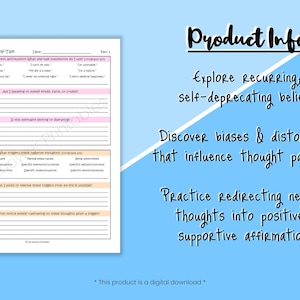 Stop Negative Self-talk Printable Worksheets - Thought Therapy ...