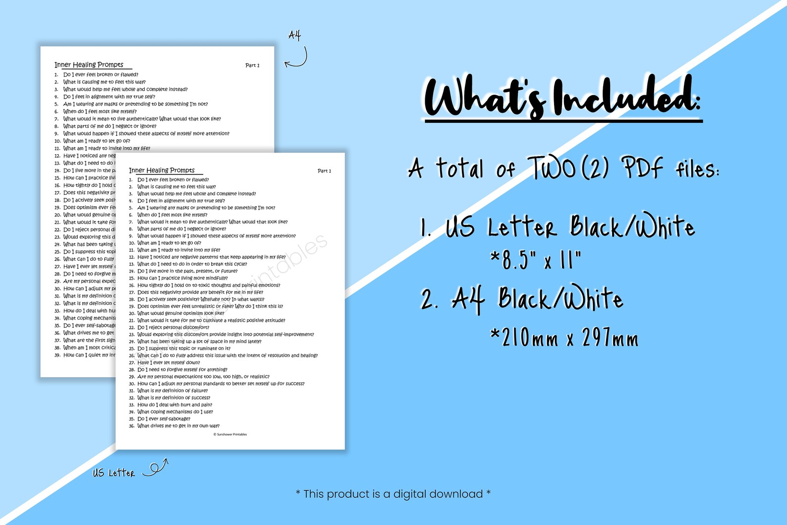 Inner Healing Journal Writing Prompts 100 Printable - Etsy