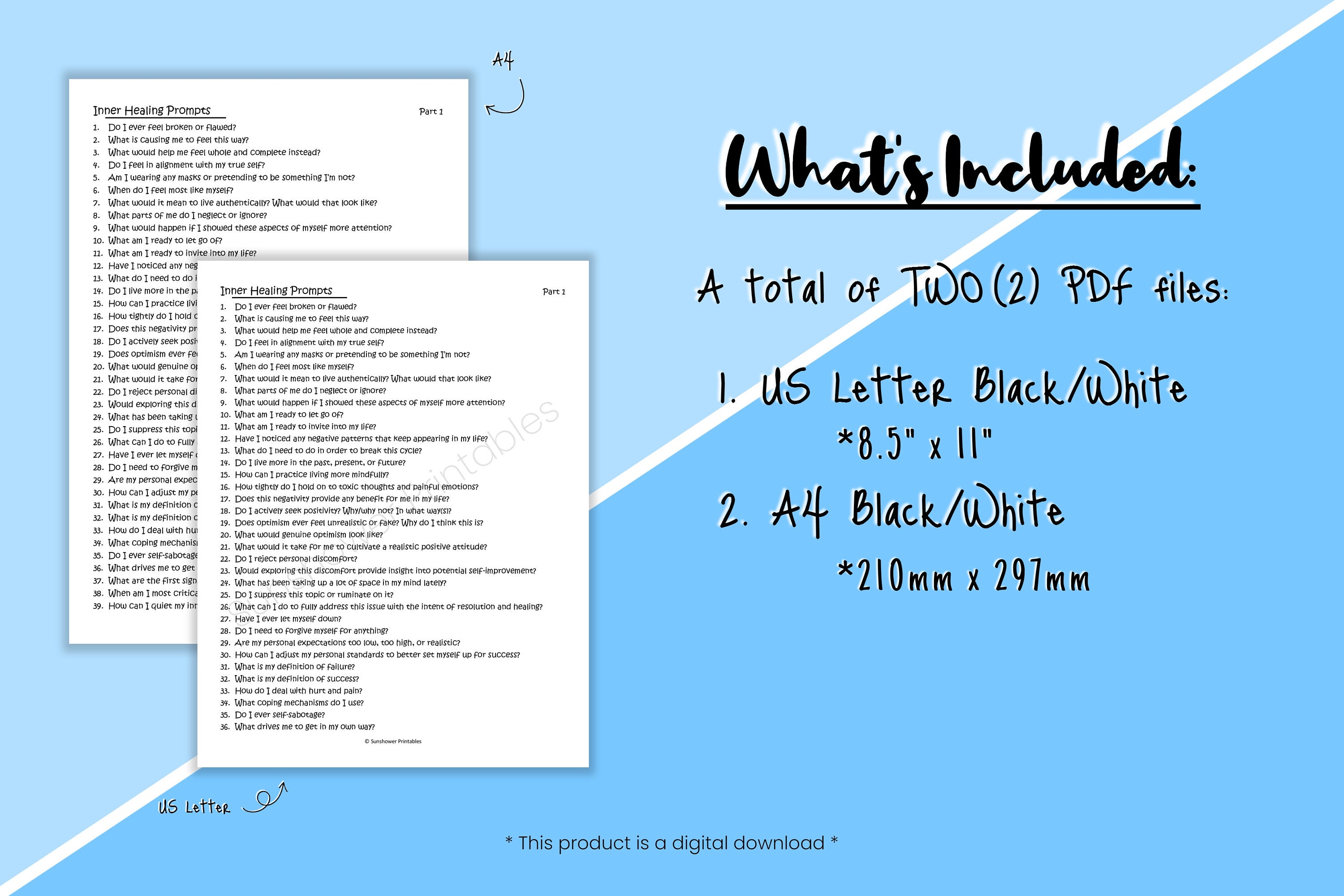 Inner Healing Journal Writing Prompts 100 Printable - Etsy