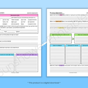 Burnout Recovery Printable Therapy Worksheets Self-help Journal Prompts ...
