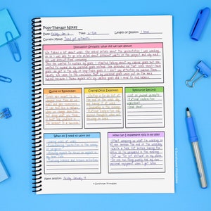 Therapy Note Taking Printable Worksheets Mental Illness - Etsy