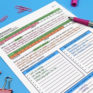 Goal Development Printable Worksheets Habit Resolution - Etsy