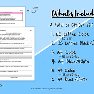 Goal Development Printable Worksheets Habit Resolution - Etsy