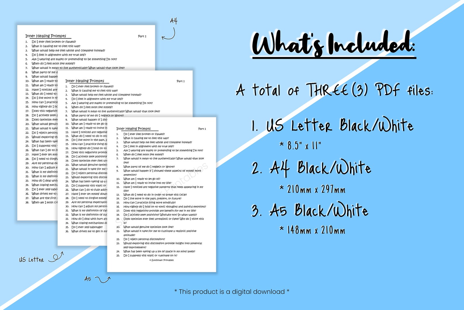 Inner Healing Journal Writing Prompts 100 Printable - Etsy