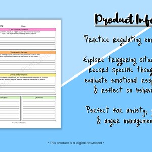 Emotion Processing Printable Therapy Worksheets - Mood Regulation ...