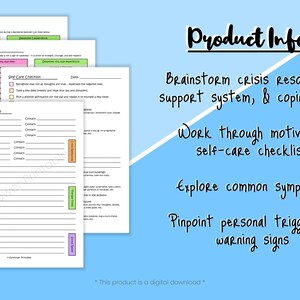 Depression Toolkit Printable Coping Worksheets Mental Health - Etsy