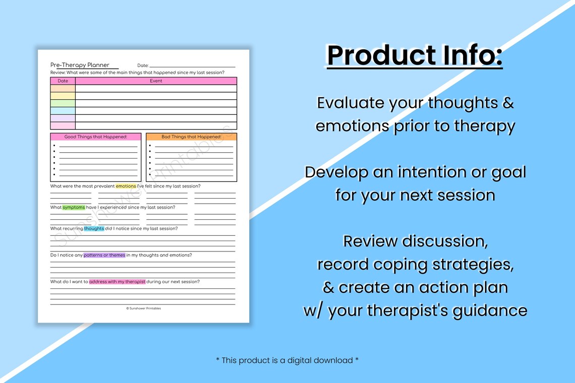 Hojas de trabajo imprimibles para tomar notas sobre terapia: asesoramiento sobre enfermedades ...