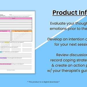 Hojas de trabajo imprimibles para tomar notas sobre terapia: asesoramiento sobre enfermedades ...