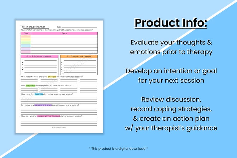 Hojas de trabajo imprimibles para tomar notas sobre terapia: asesoramiento sobre enfermedades ...