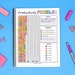 Productivity Tracking Printable Pixel Worksheet Work Journal, Habit ...