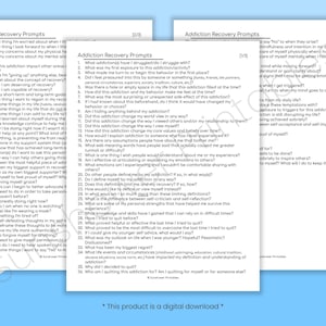 Printable Addiction Recovery Journal Writing Prompts - Etsy