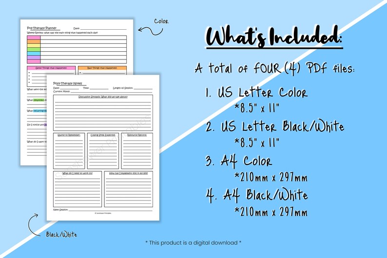 Therapy Note Taking Printable Worksheets Mental Illness Counseling ...