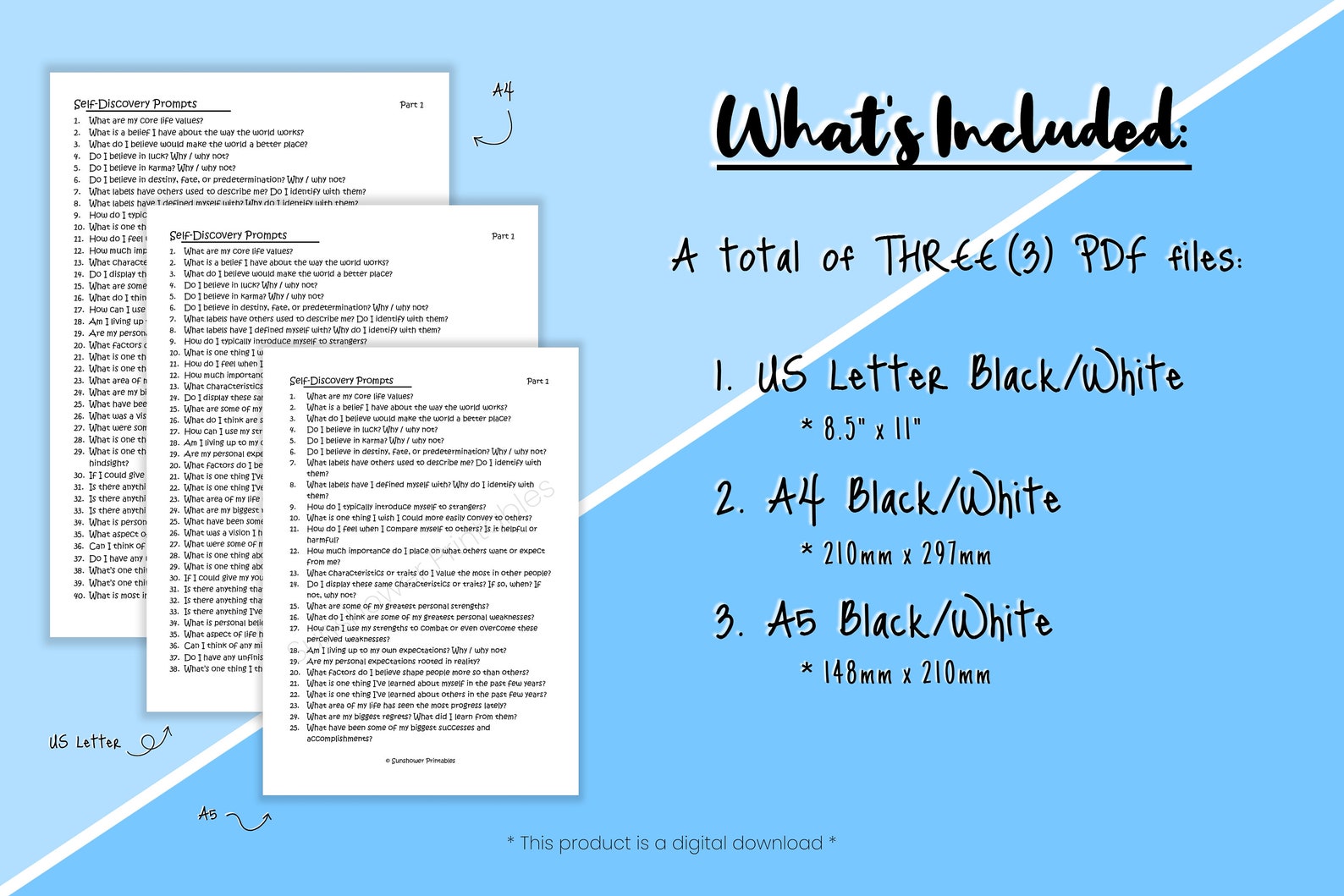 Self Discovery Journal Writing Prompts 100 Printable - Etsy