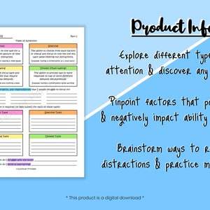 Attention Analysis Printable Focus Worksheets - Productivity Evaluation ...