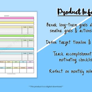 Goal Tracker Printable Habit Planner Goal Setting, Habit Tracking ...