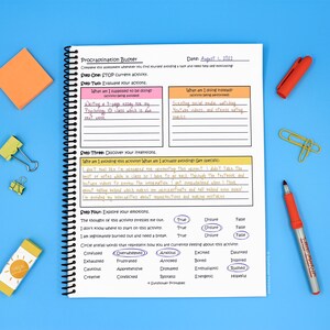 Procrastination Buster Printable Worksheets ADHD Focus - Etsy