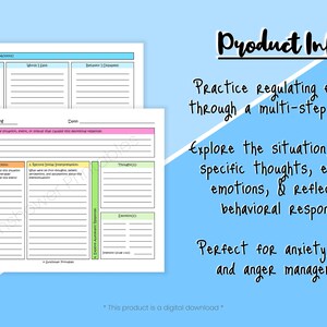 Emotion Processing Printable Therapy Worksheets Mood - Etsy
