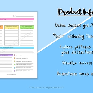 Refocus Form Printable Worksheet Productivity & Procrastination ...