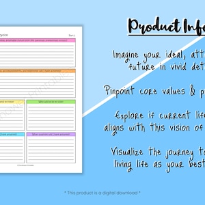 Best Self Visualization Printable Worksheets Manifest Success Journal ...