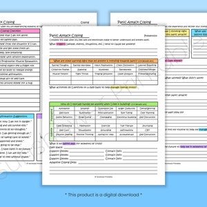 Panic Attack Coping Printable Worksheets - Anxiety Disorder & Stress ...