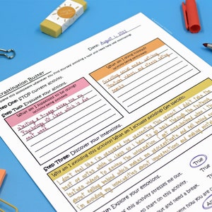 Procrastination Buster Printable Worksheets ADHD Focus - Etsy