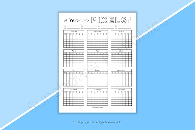 Printable Pixel Mood Tracker Bipolar & Depression Coping, Art Therapy ...