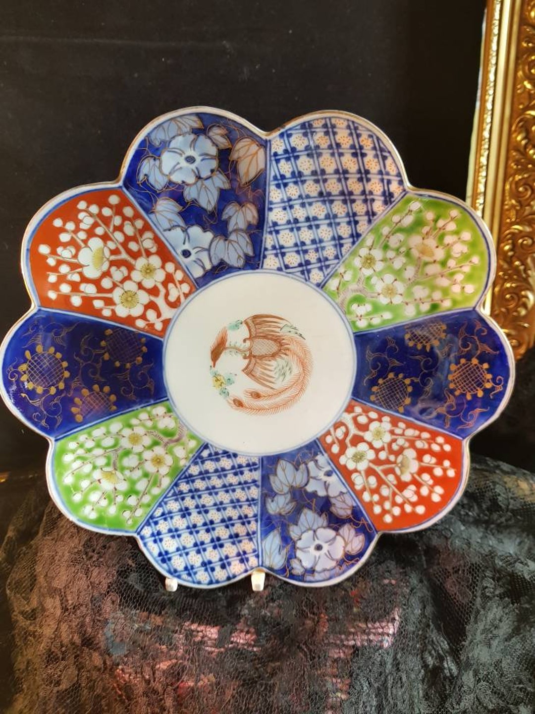 Fukagawa Imari Plate Stunning Multicolored Plate Antique Collectable ...