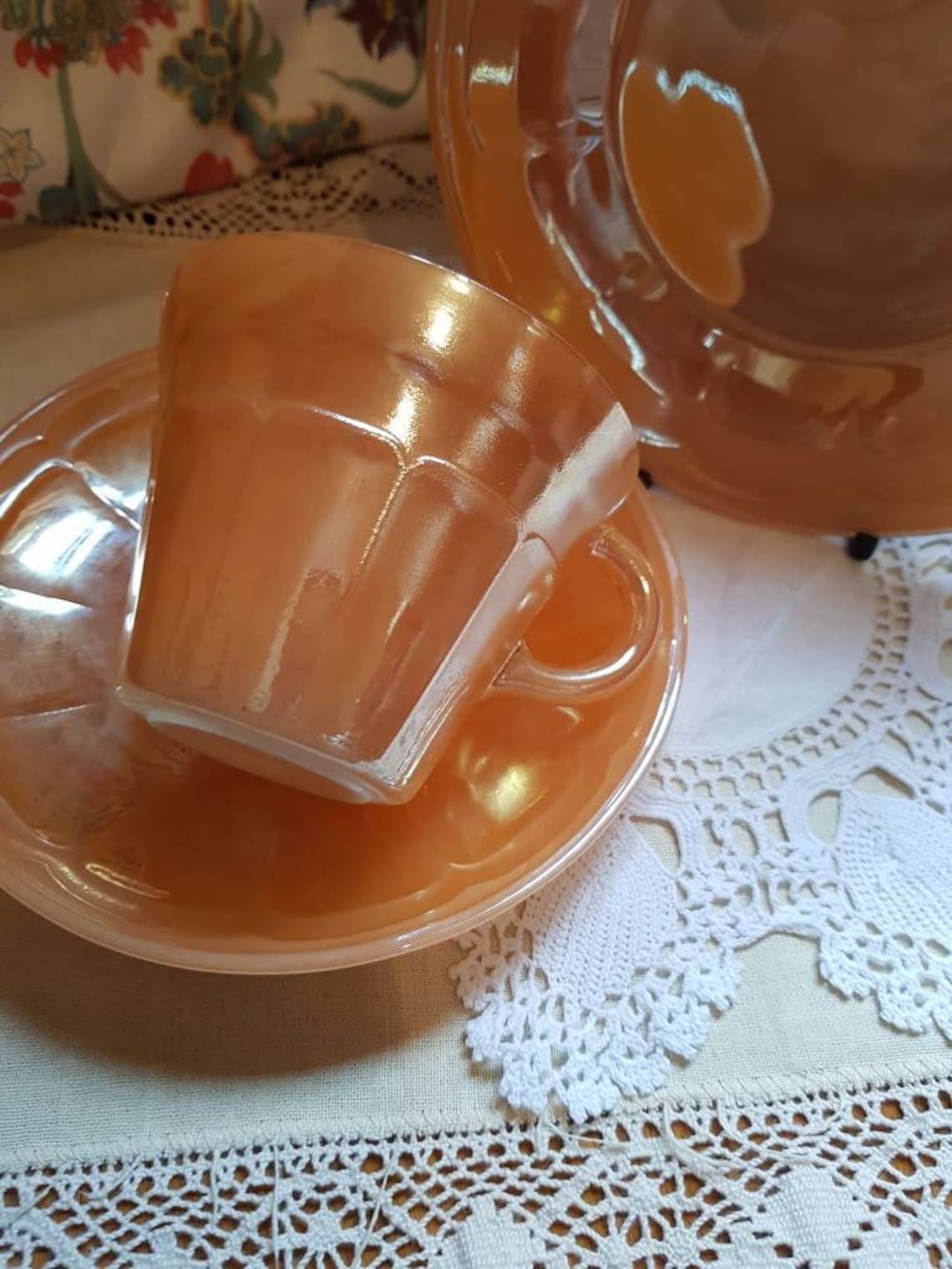 Termocrisa peach lustre vintage trio 1960s orange opaque | Etsy