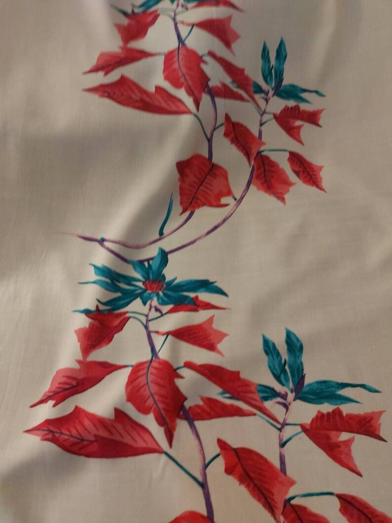 Vintage Fabric Lovely Lightweight Dressmaking Fabric Border - Etsy UK