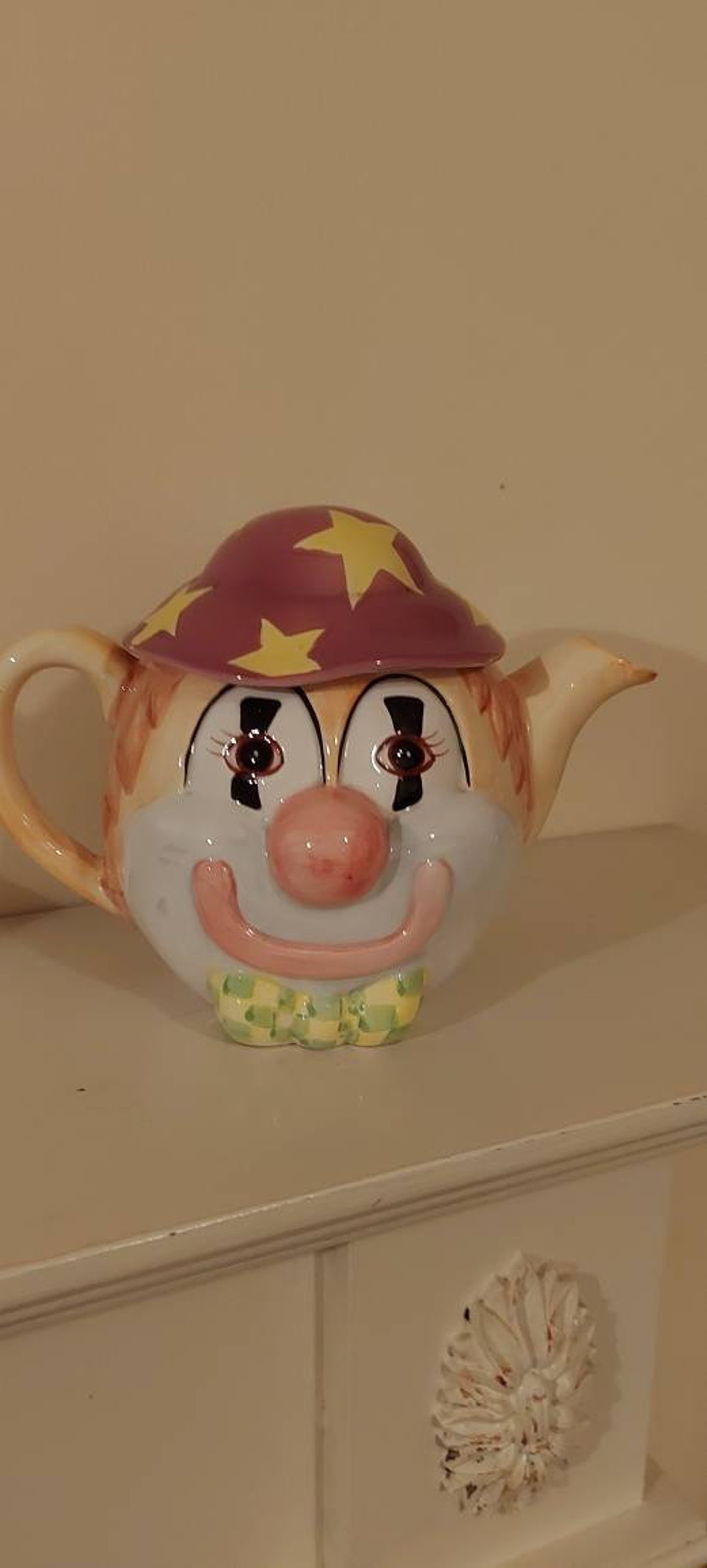 Rare Big Top Clown Novelty Vintage China Teapot Quirky Gift Collectable ...