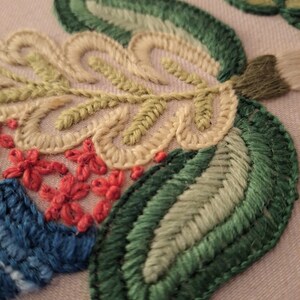 Stunning Antique Crewel Work Wall Hanging C 1920 Rare Hand Embroidered ...