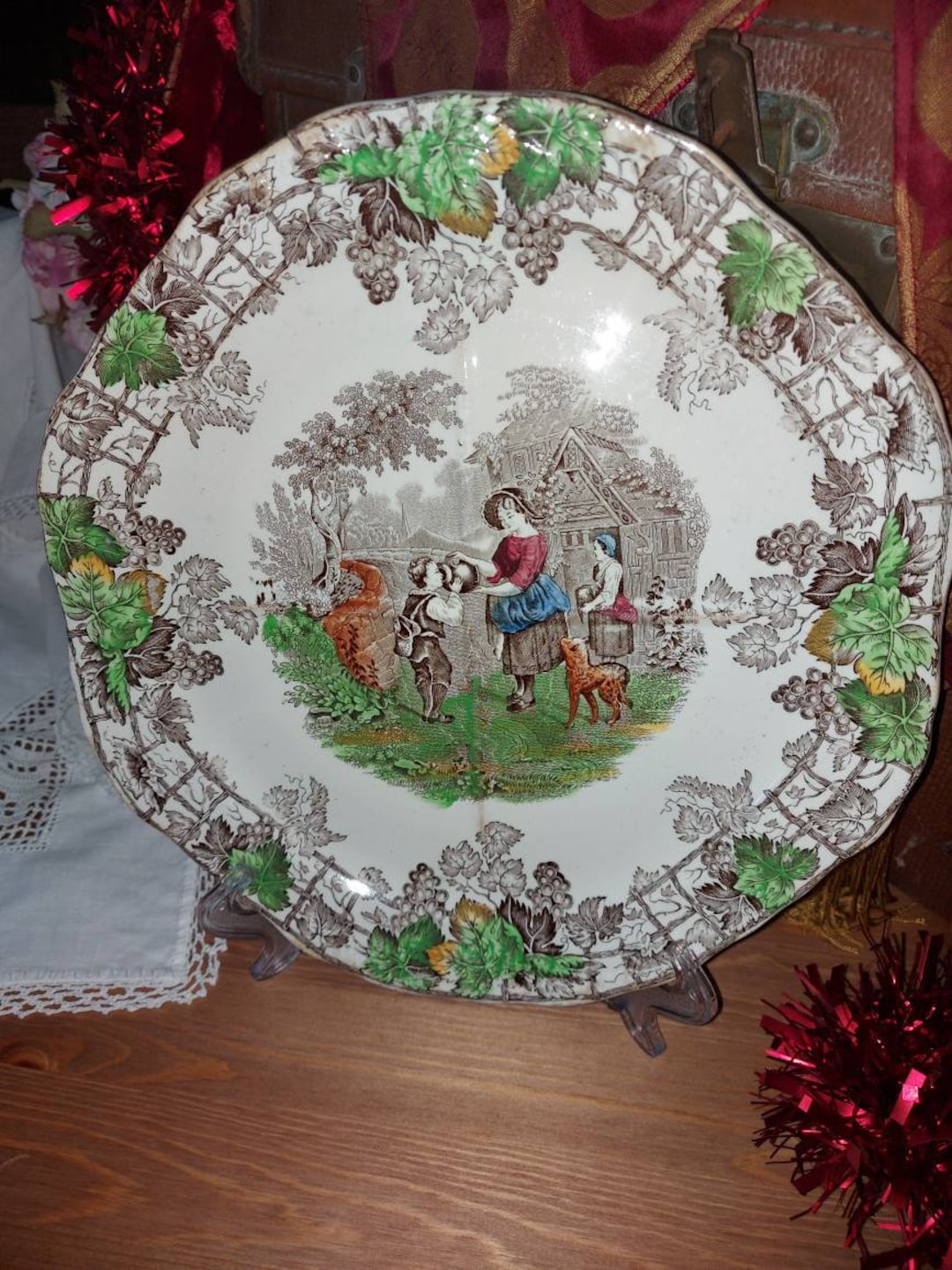 Vintage Copeland Spode Byron Plate Series 2 Quartered Sandwich Plate ...
