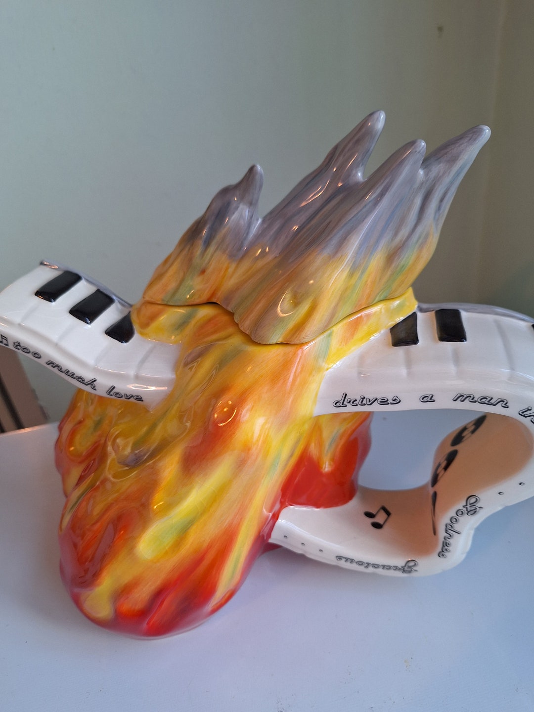 Extremely Rare " Great Balls of Fire " Novelty Teapot Limited Edition ...