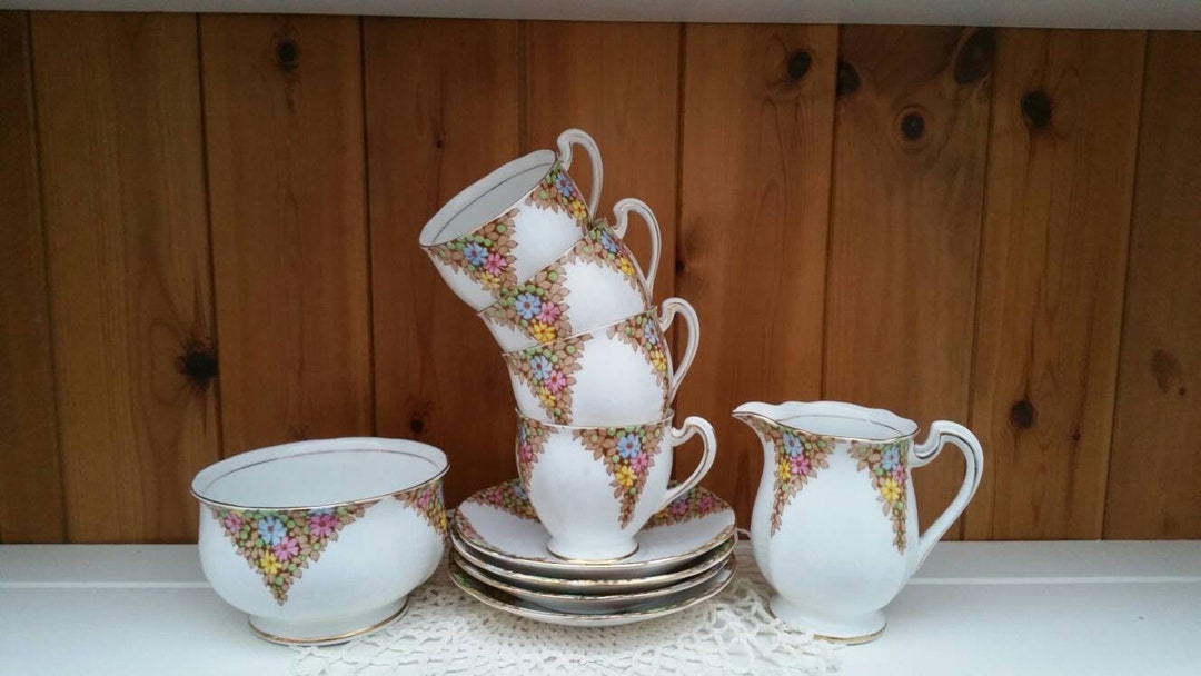 Vintage Royal Standard Tea Set/bone China Tea Cups/sugar Bowl /milk Jug ...