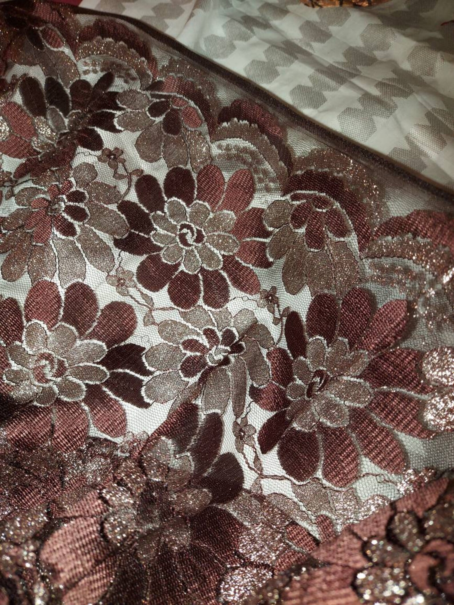 Maroon Fabric Floral Net Dressmaking or Crafts Unusual Fabric - Etsy
