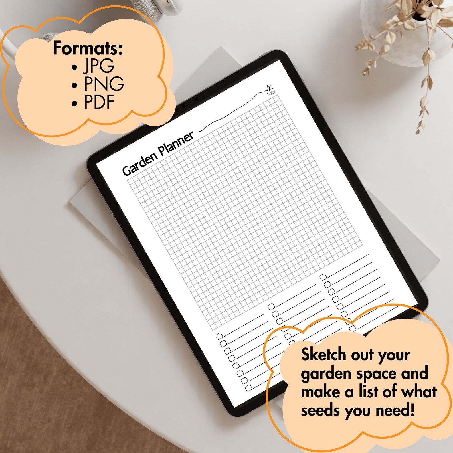 Printable Garden Planner Grid Sheet - Plot and Plan - Organize Your ...