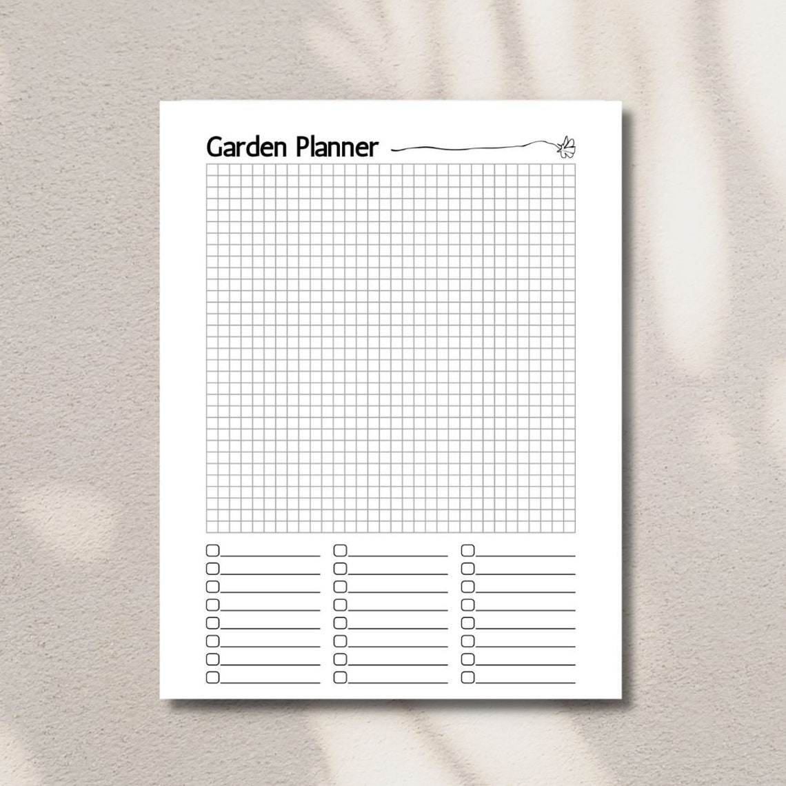 Printable Garden Planner Grid Sheet - Plot and Plan - Organize Your ...