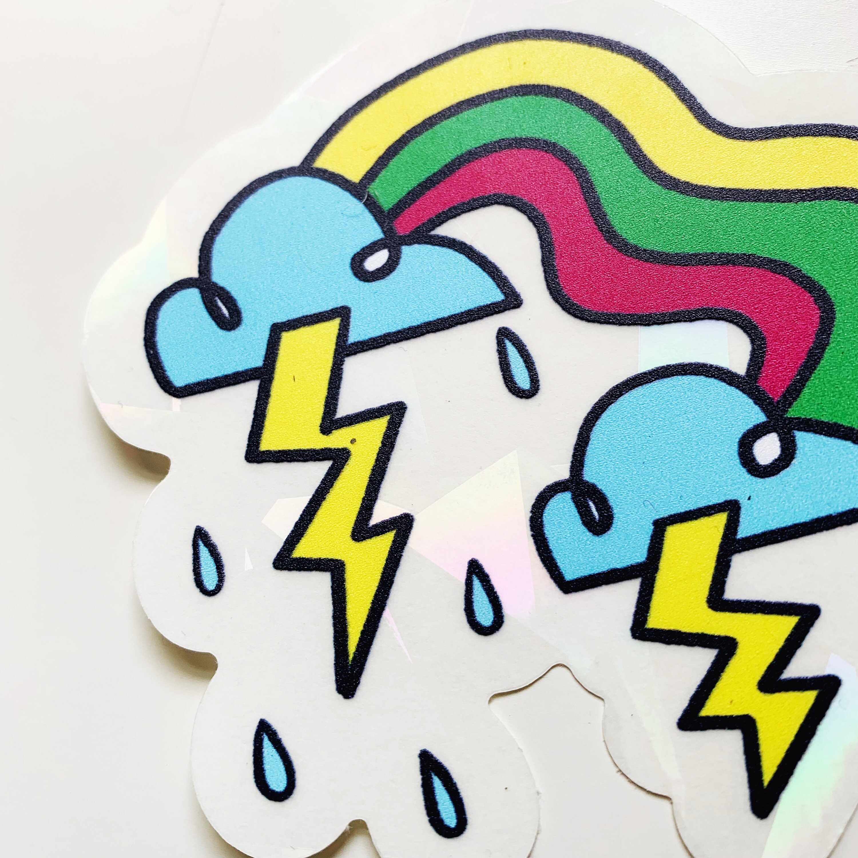 Summer Storm || Rainbow Window Sticker || Suncatcher Decal || Rainbow ...