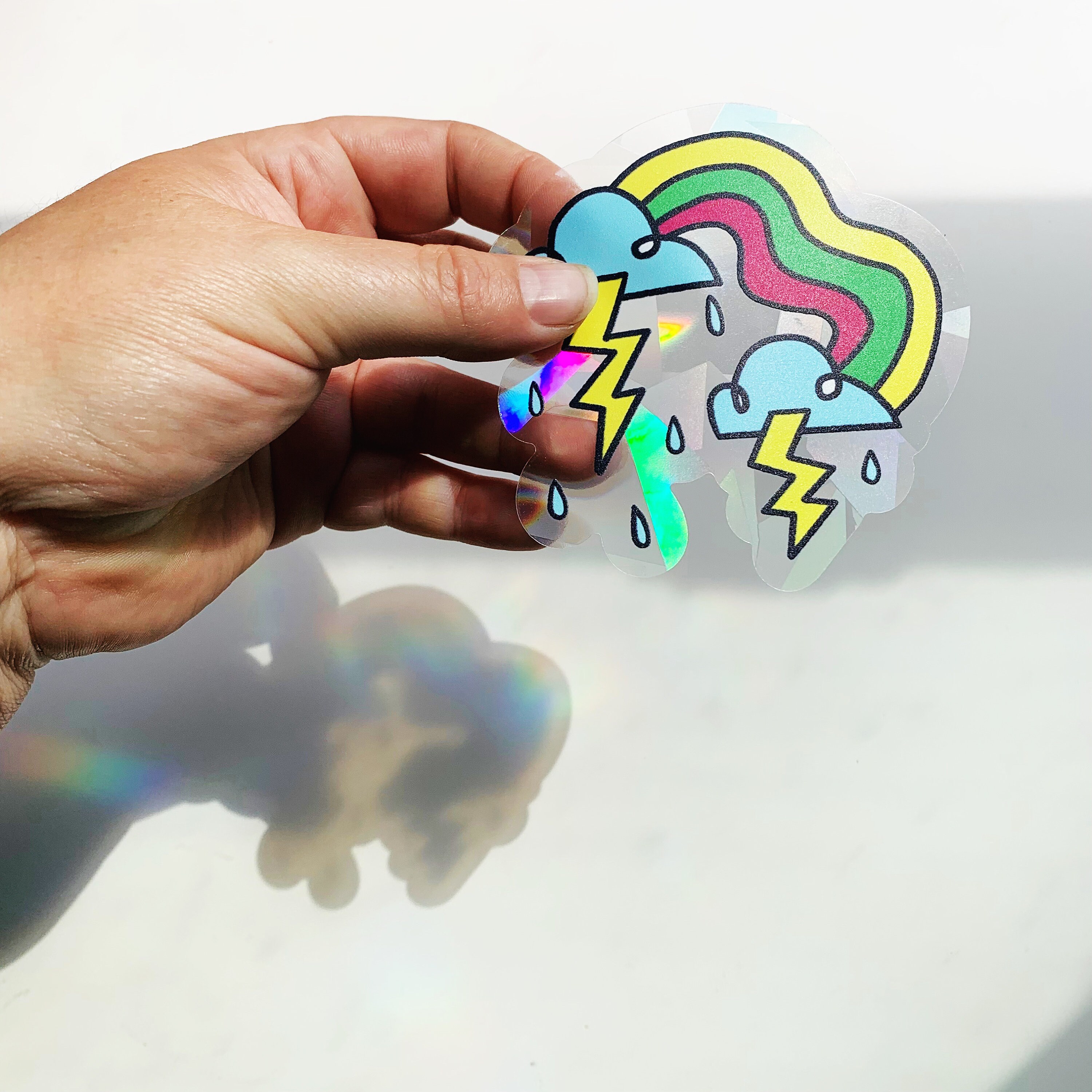 Summer Storm || Rainbow Window Sticker || Suncatcher Decal || Rainbow ...
