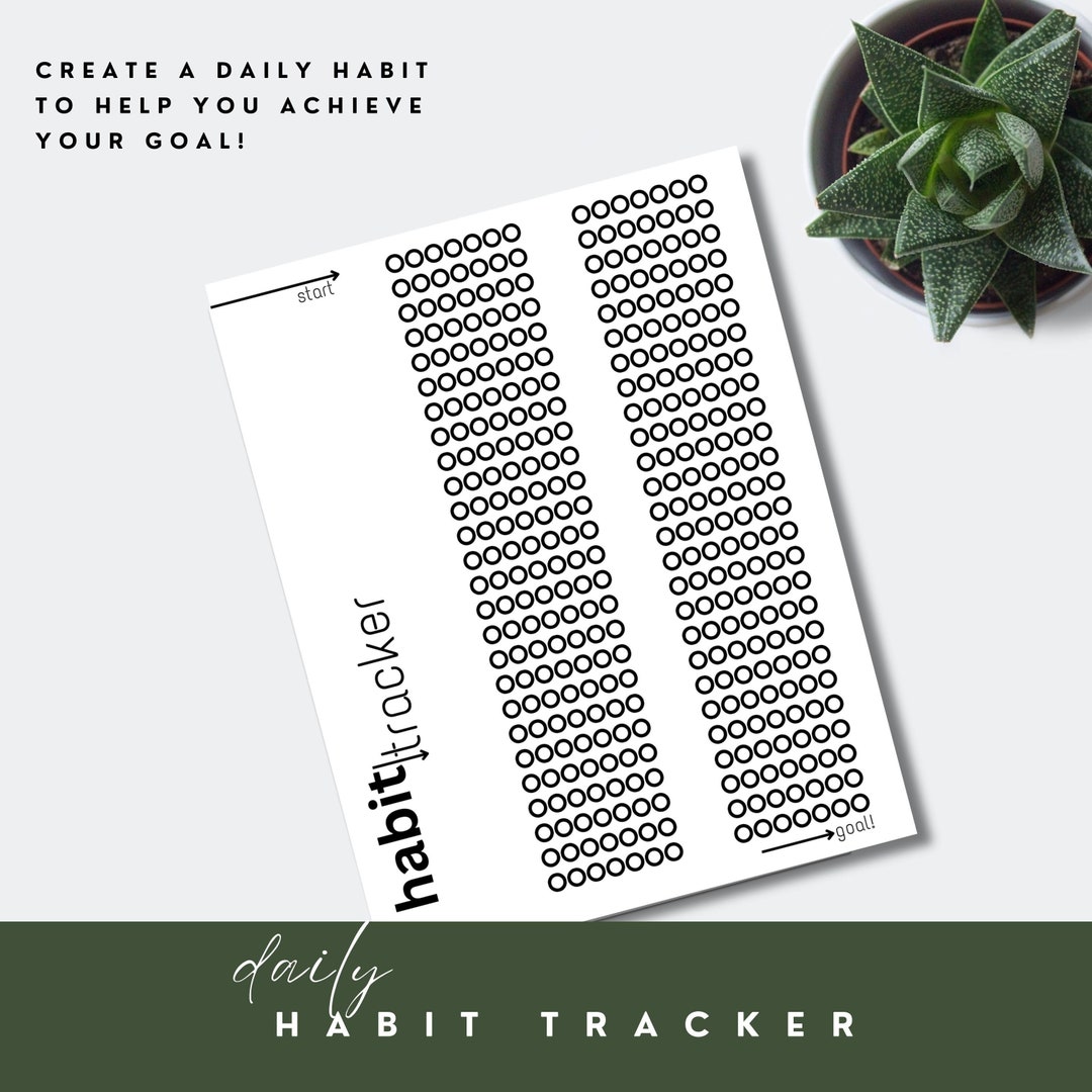 Printable Habit Tracker - Daily to Year Habit Tracker - Downloadable ...