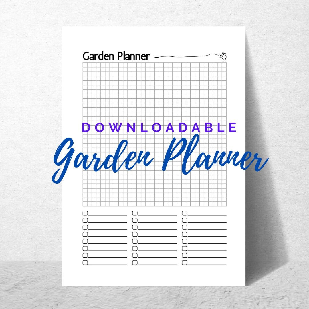 Printable Garden Planner Grid Sheet - Plot and Plan - Organize Your ...