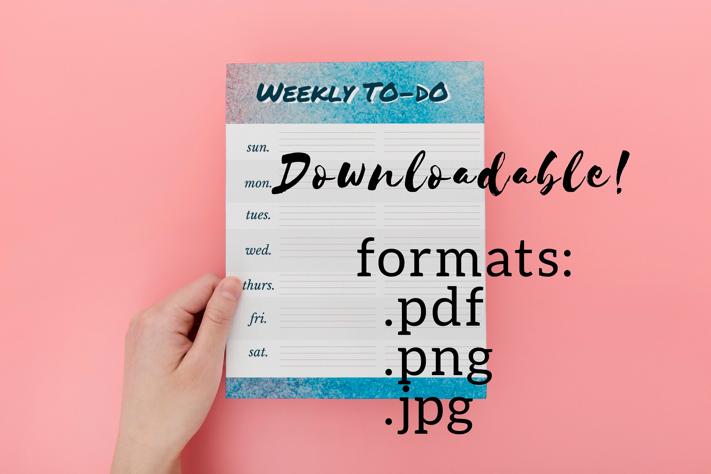 Printable Weekly To-do List Weekly Planner Downloadable Printable - Etsy