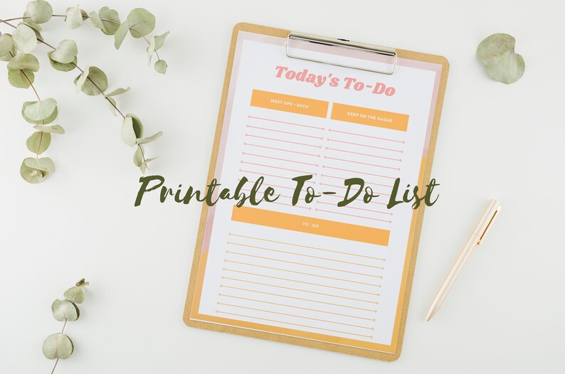 Printable Daily To-do List Daily Planner Downloadable | Etsy