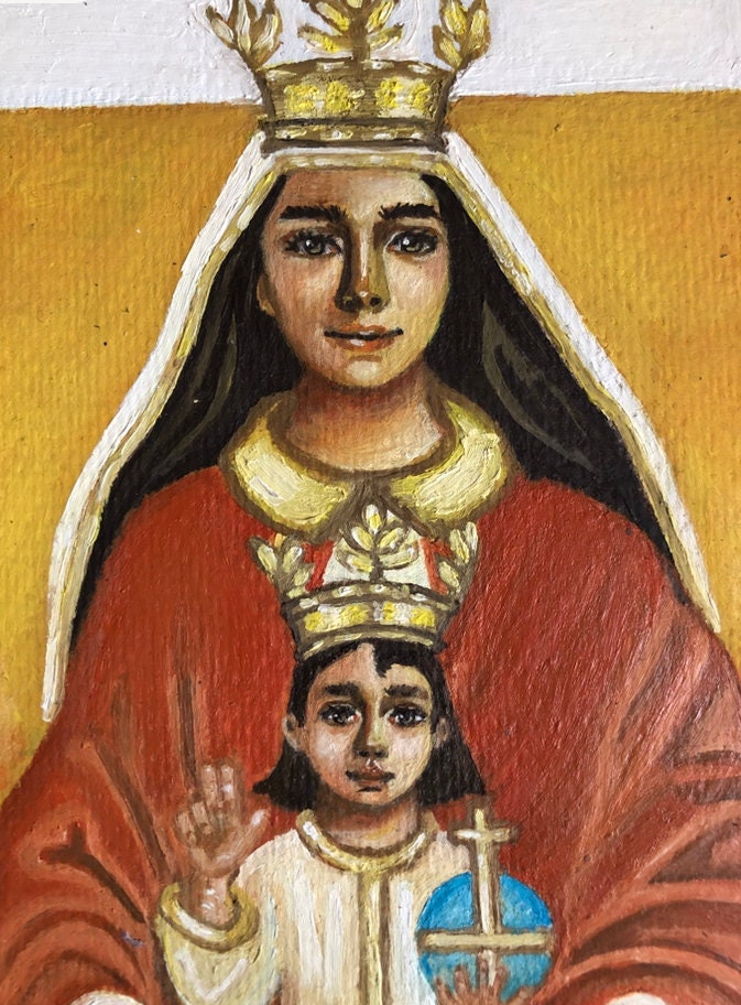 Virgin of Coromoto Patron Saint of Venezuela, Icon of the Virgin ...