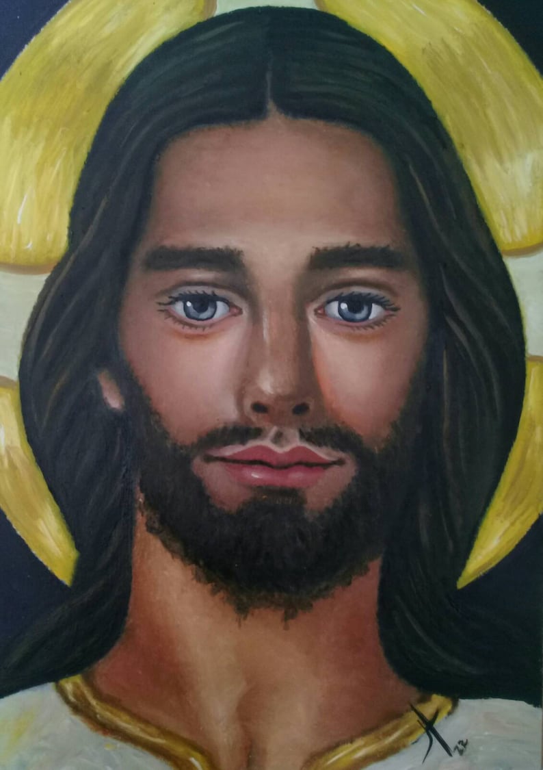 Iconography of Jesus, IMAGE OF JESUS, Catholic Icon, Catholic Art, Oil ...