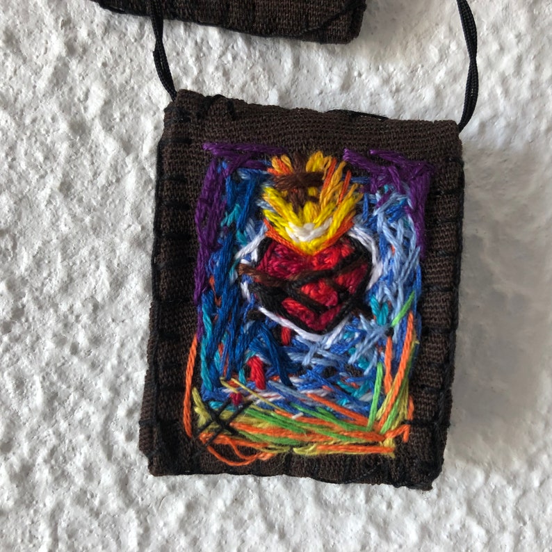 Brown Scapular of the Sacred Heart, Art in Scapulars, Unisex Scapular ...