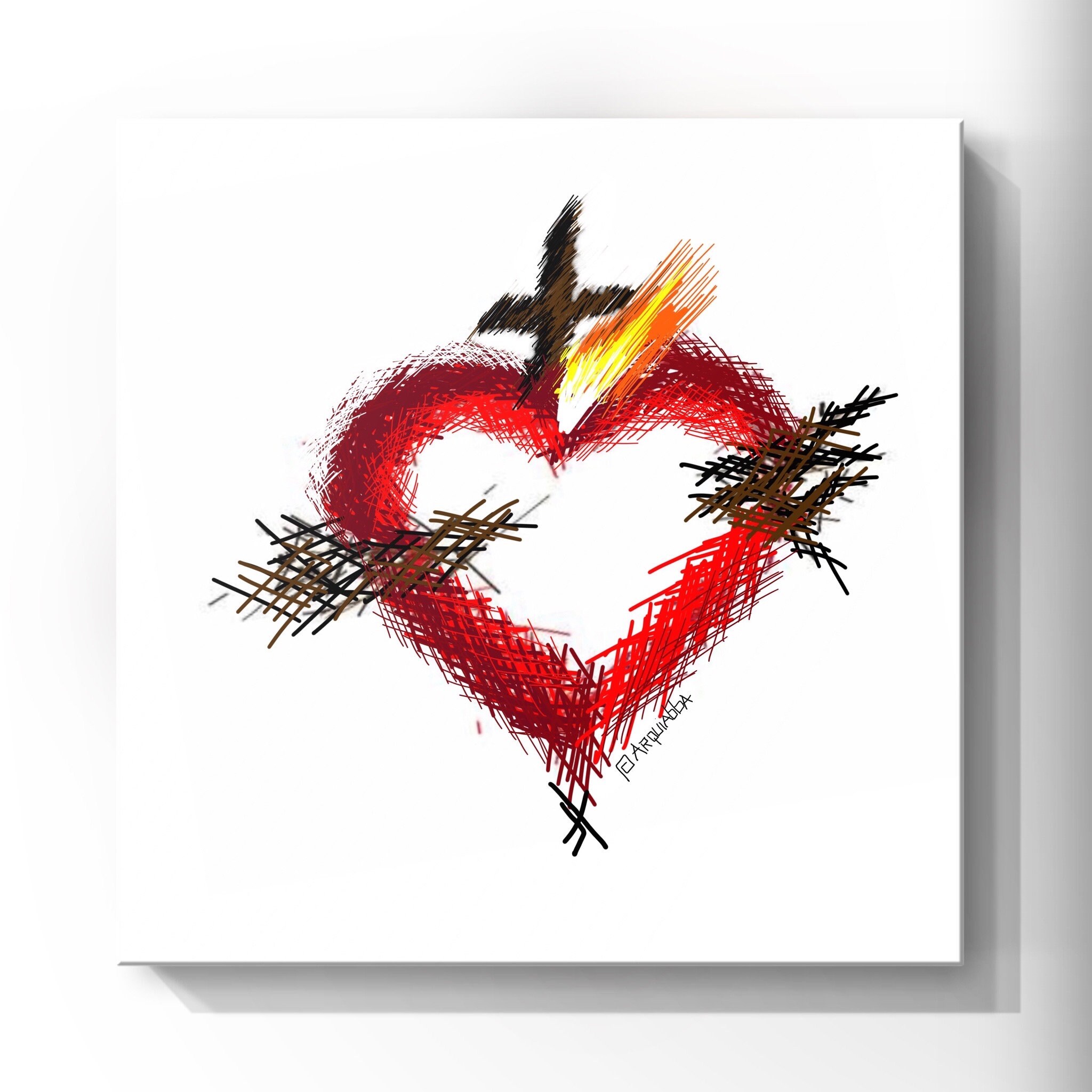 Heart of Jesus, DIGITAL DOWNLOAD, Sacred Heart of Jesus Religious Art ...