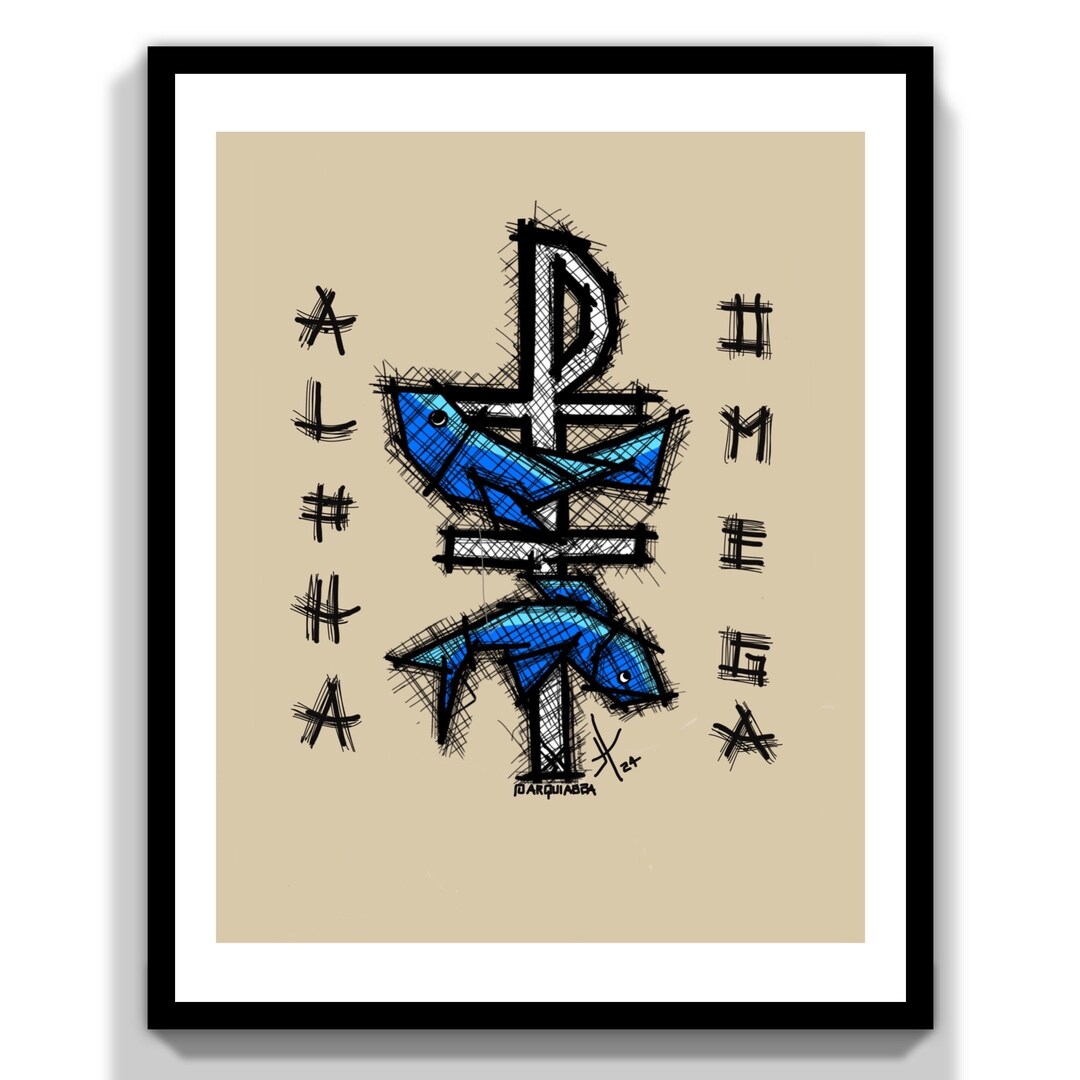 Jesus Alpha and Omega, DIGITAL DOWNLOAD, Bible Art, Bible Sketches ...